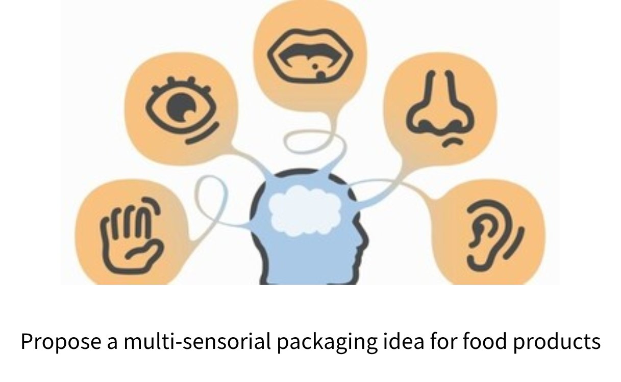 Propose a multi-sensorial packaging idea for food products 提出食品的多感官包裝概念 ...
